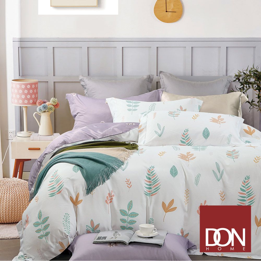 DON 清新花園 加大三件式吸濕排汗天絲床包枕套組 - PChome 24h購物