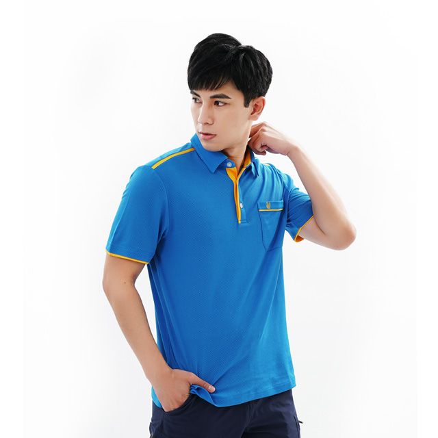 遊遍天下 男款吸濕排汗抗UV機能POLO衫GS1033藍黃 - PChome 24h購物