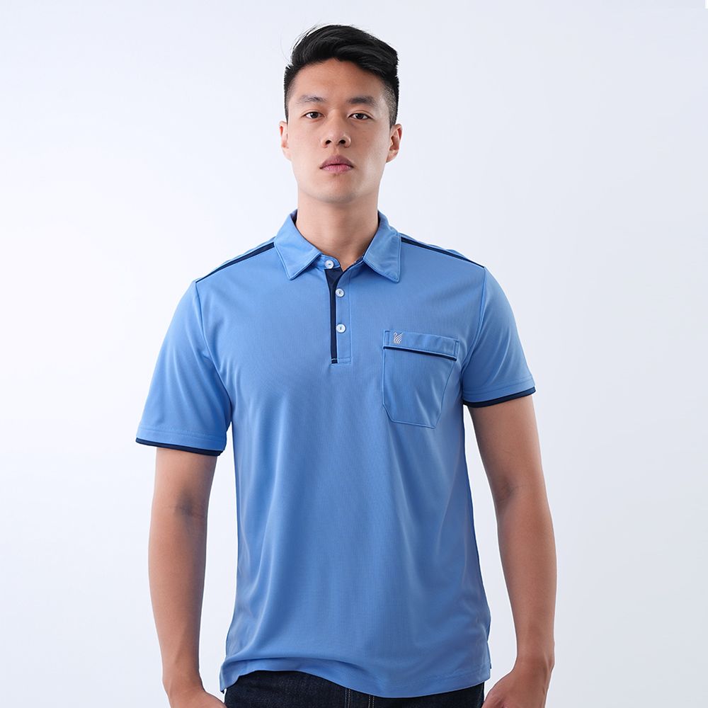 遊遍天下 男款吸濕排汗抗UV機能POLO衫GS1033水藍 - PChome 24h購物