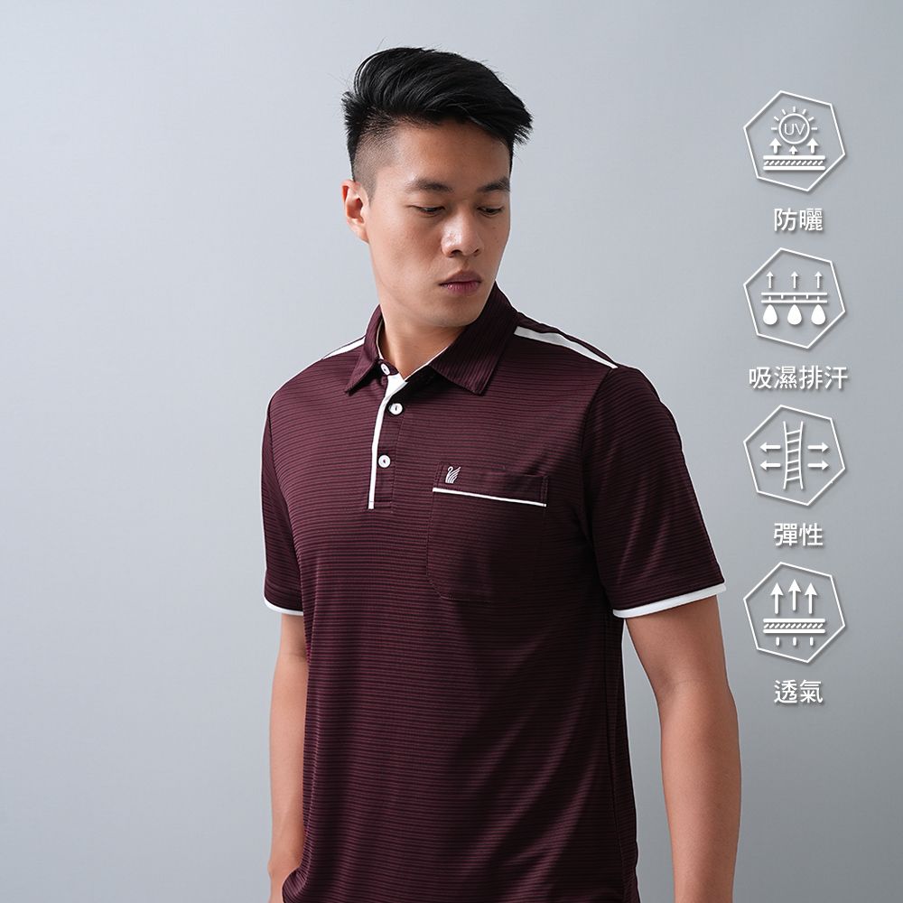 遊遍天下 男款吸濕排汗抗UV機能POLO衫GS1033酒紅 - PChome 24h購物