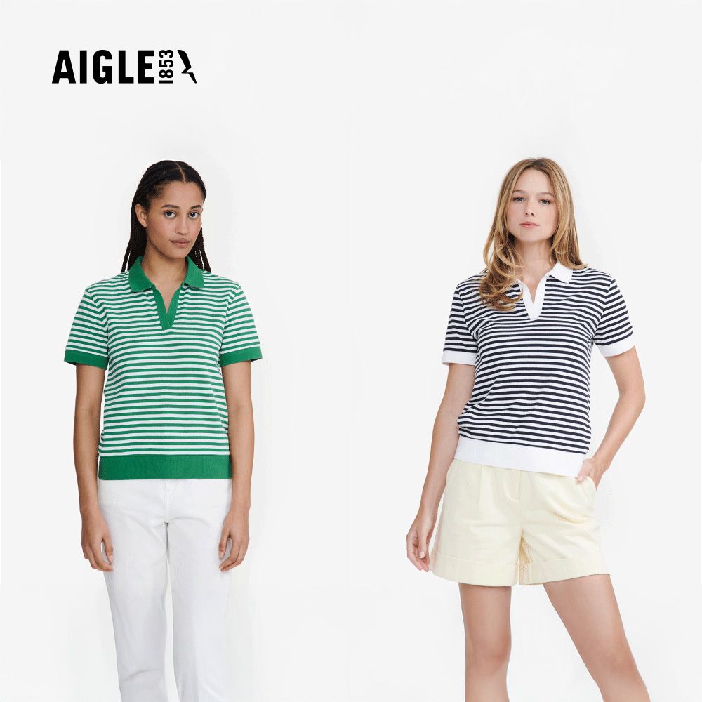 AIGLE 女 有機棉短袖POLO衫｜AG-FAY12(女 POLO衫 有機棉 女上衣) - PChome 24h購物