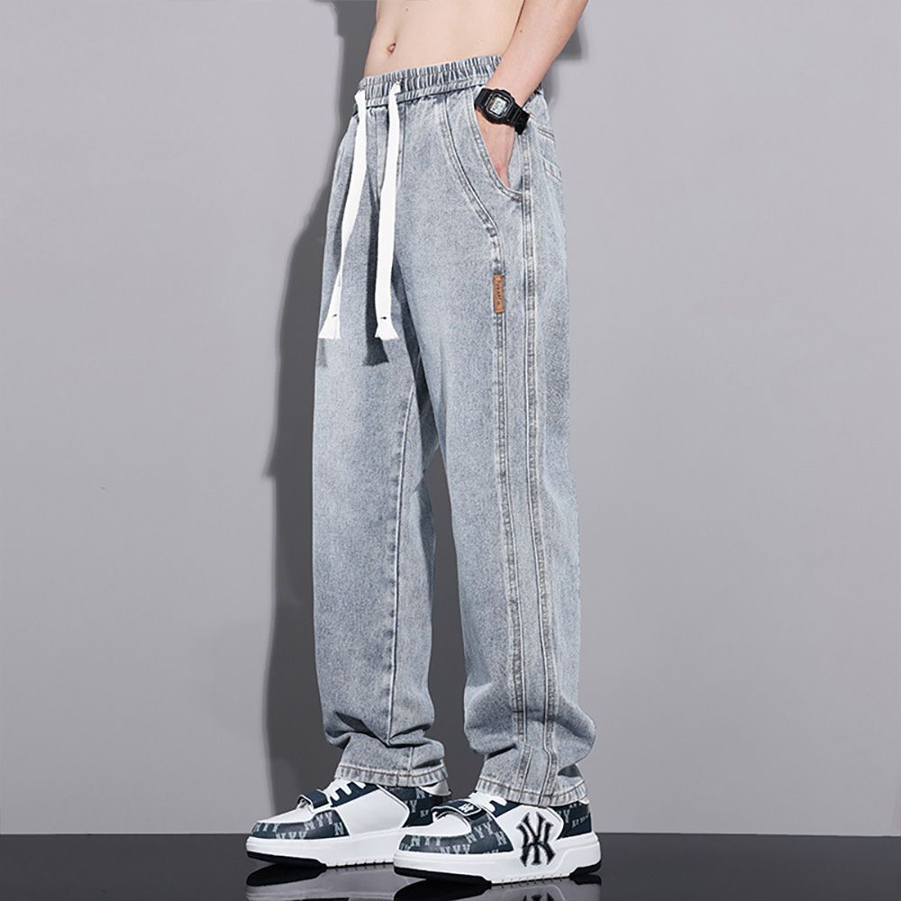 CS22 夏秋男士休閒寬鬆直筒牛仔褲(M-4XL) -1入 - PChome 24h購物