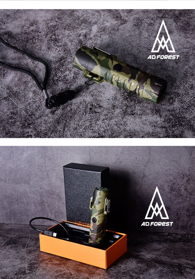 Ad Forest 野外求生必備 三合一多功能電弧脈衝打火機/手電筒/指南針/生火/戶外/野炊(三色任選) - PChome 24h購物