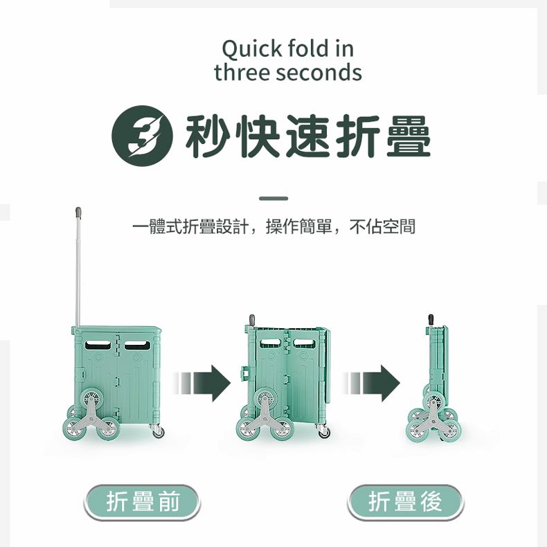 DaoDi 在地人 折疊購物車萬向四輪75L可平拉杯架款手推車 - PChome 24h購物