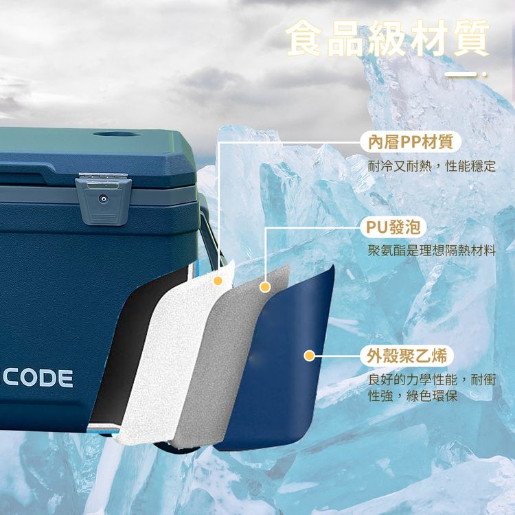LIFECODE 生活密碼 冰島-拉輪式45L保冰桶/保溫箱-附2個冰磚 2色可選 - PChome 24h購物