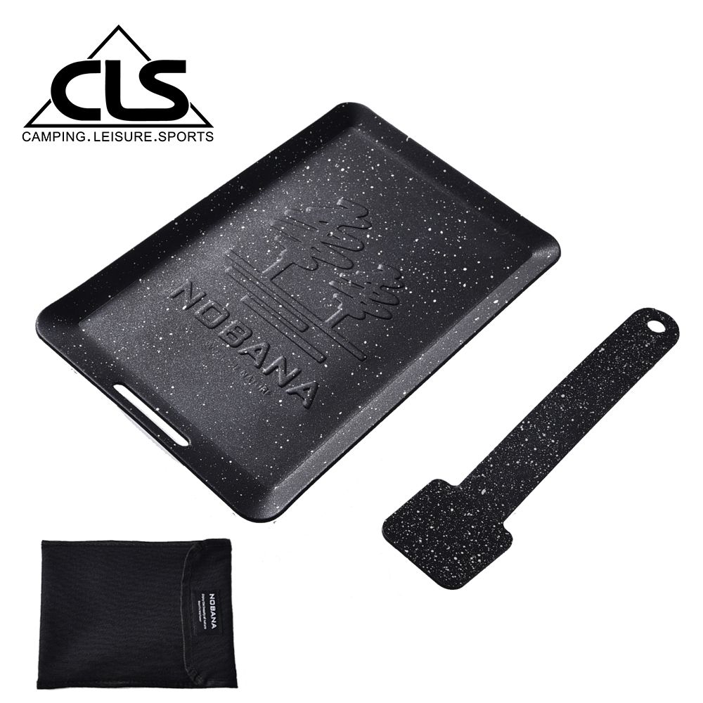 韓國CLS NOBANA戶外不沾麥飯石烤盤 贈收納袋/烤肉盤/露營烤盤 - PChome 24h購物
