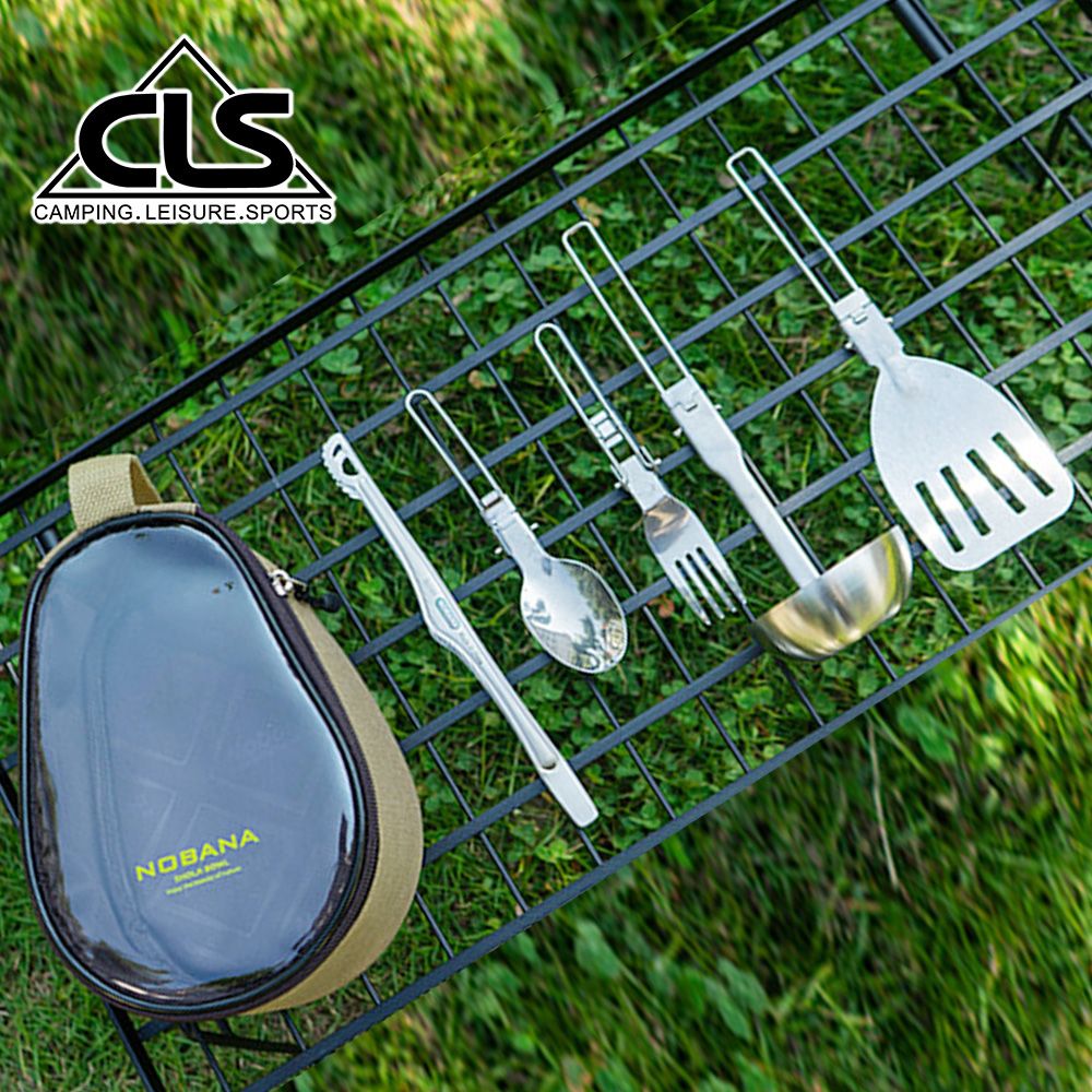 【韓國CLS】NOBANA戶外移動廚具9件組/湯匙/漏勺/飯匙/鍋鏟/調味罐/餐具(兩色任選) - PChome 24h購物