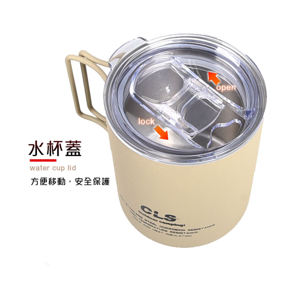 韓國CLS 摺疊304不鏽鋼雙層杯 贈杯蓋 320ML/登山杯/露營杯/軍風/露營/野餐(三色任選) - PChome 24h購物