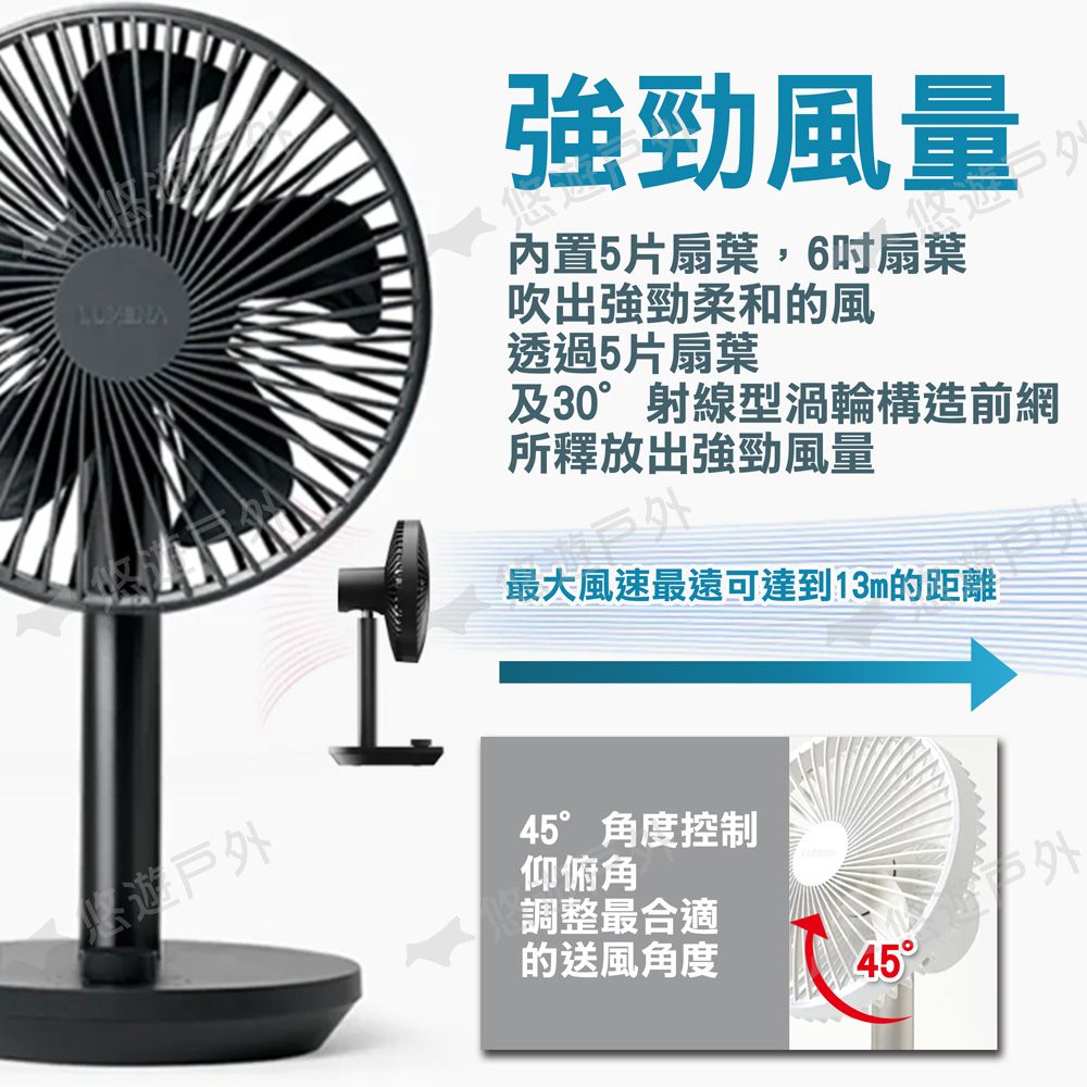 N9 LUMENA STAND 4 USB桌上型擺頭隨行風扇 - PChome 24h購物