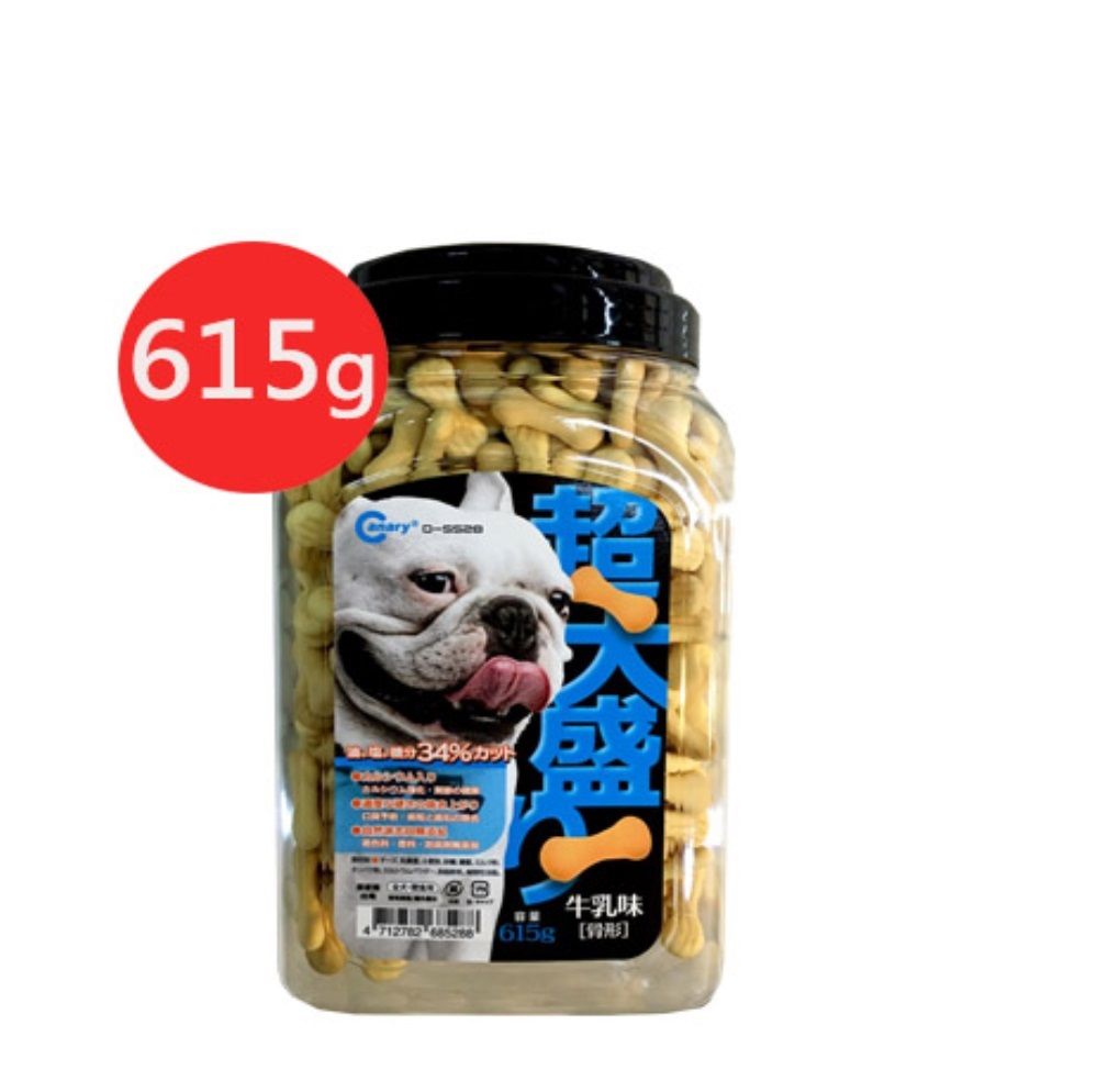 CANARY 長谷川刃物 超大盛的犬用點心餅-骨形牛奶風味615g - PChome 24h購物