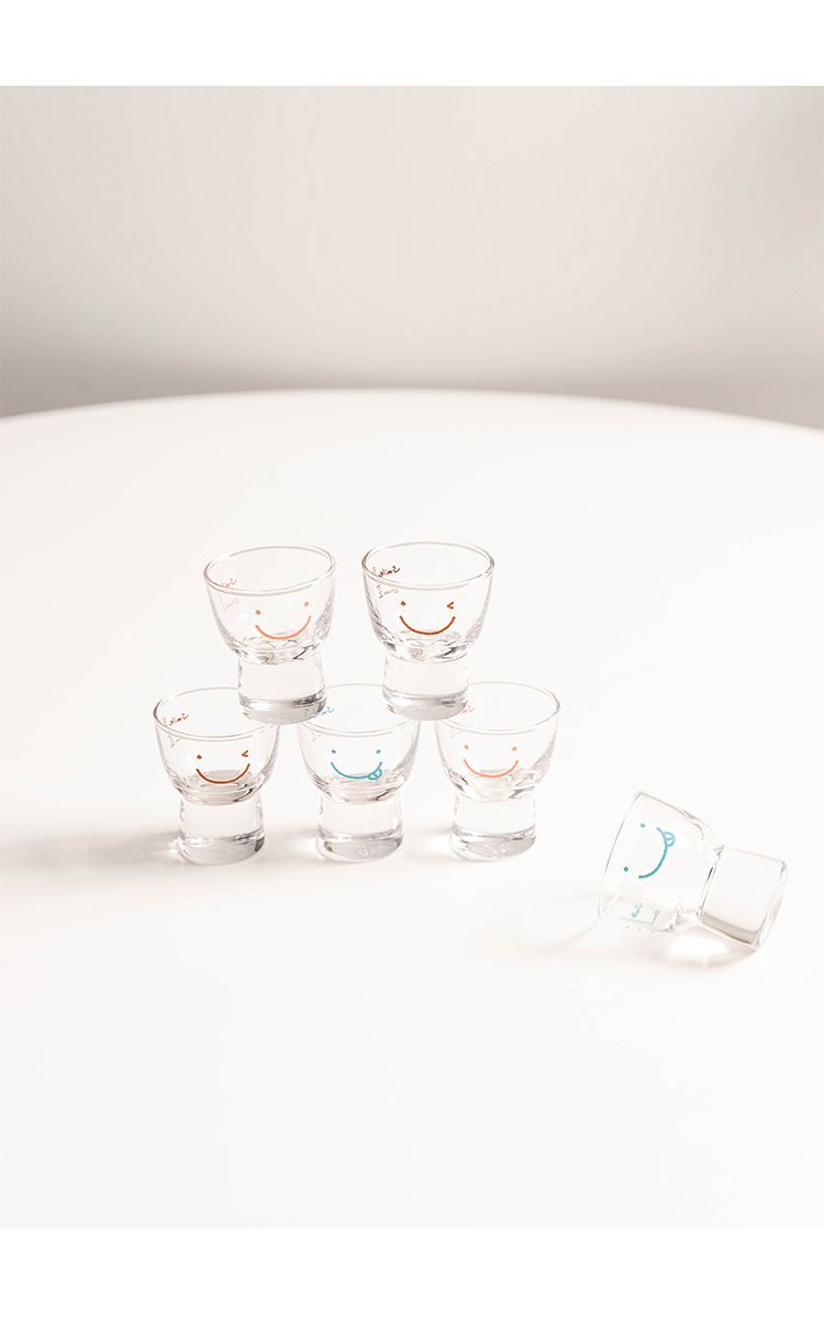 【韓國SSUEIM】微笑款玻璃燒酒杯6件組50ml - PChome 24h購物