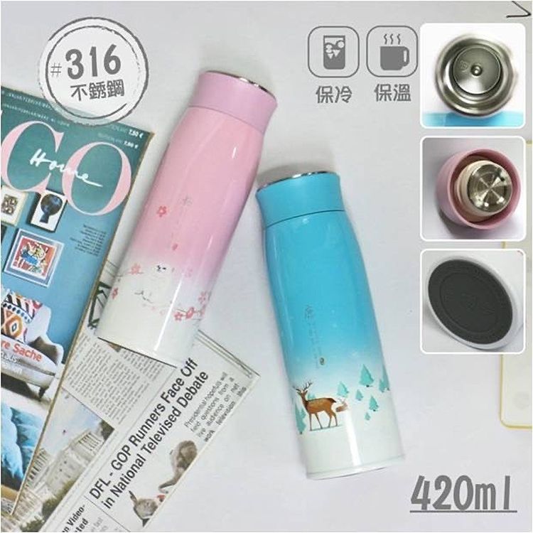 美迪達 316不鏽鋼雪花真空保溫瓶420ml XY-420-1 - PChome 24h購物