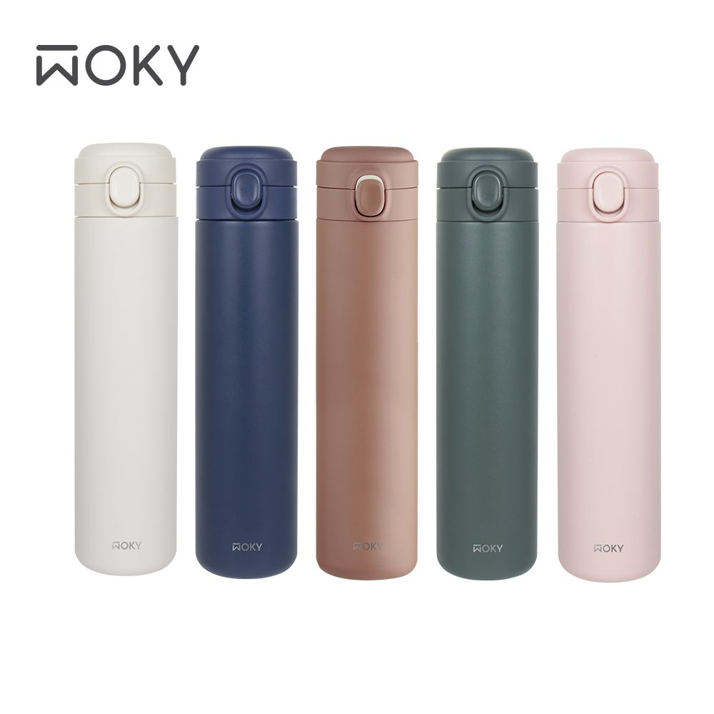【WOKY 沃廚】輕量彈蓋鈦陶瓷易潔層保溫杯600ml - PChome 24h購物
