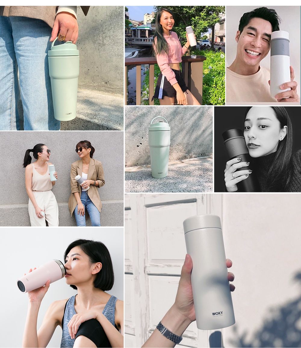 WOKY 沃廚 輕量彈蓋陶瓷易潔層保溫瓶450ML+600ML - PChome 24h購物