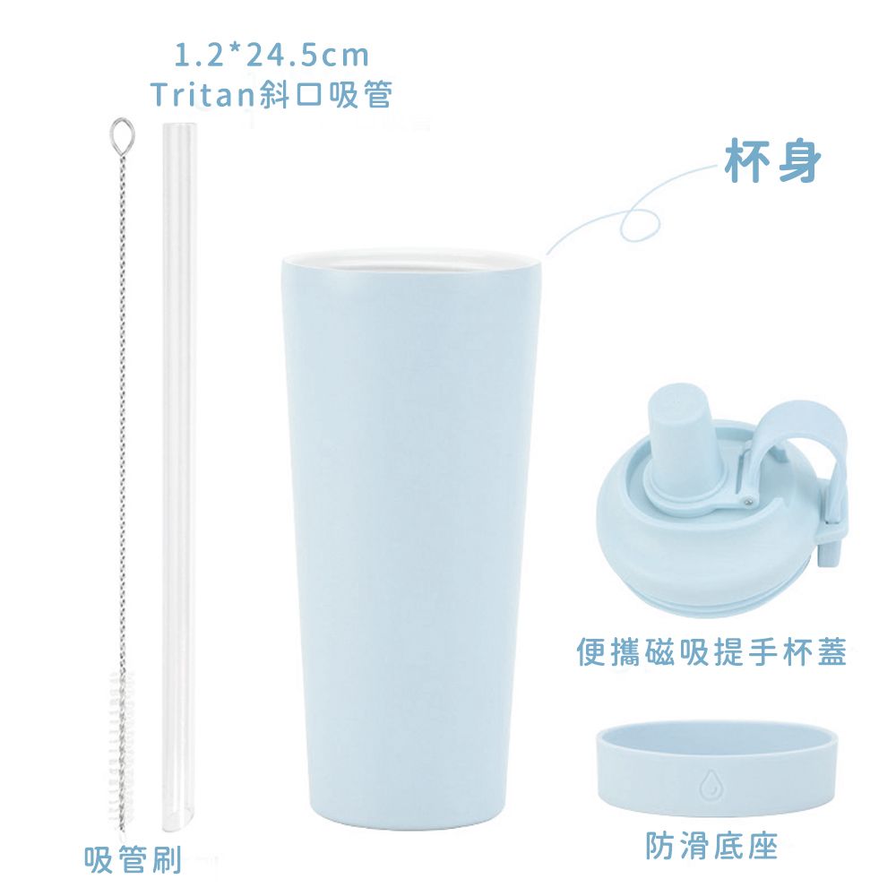 FOREVER 鋒愛華 韓系手提式不鏽鋼陶瓷塗層吸管杯/可吸珍珠/附吸管蓋830ml 5色 - PChome 24h購物