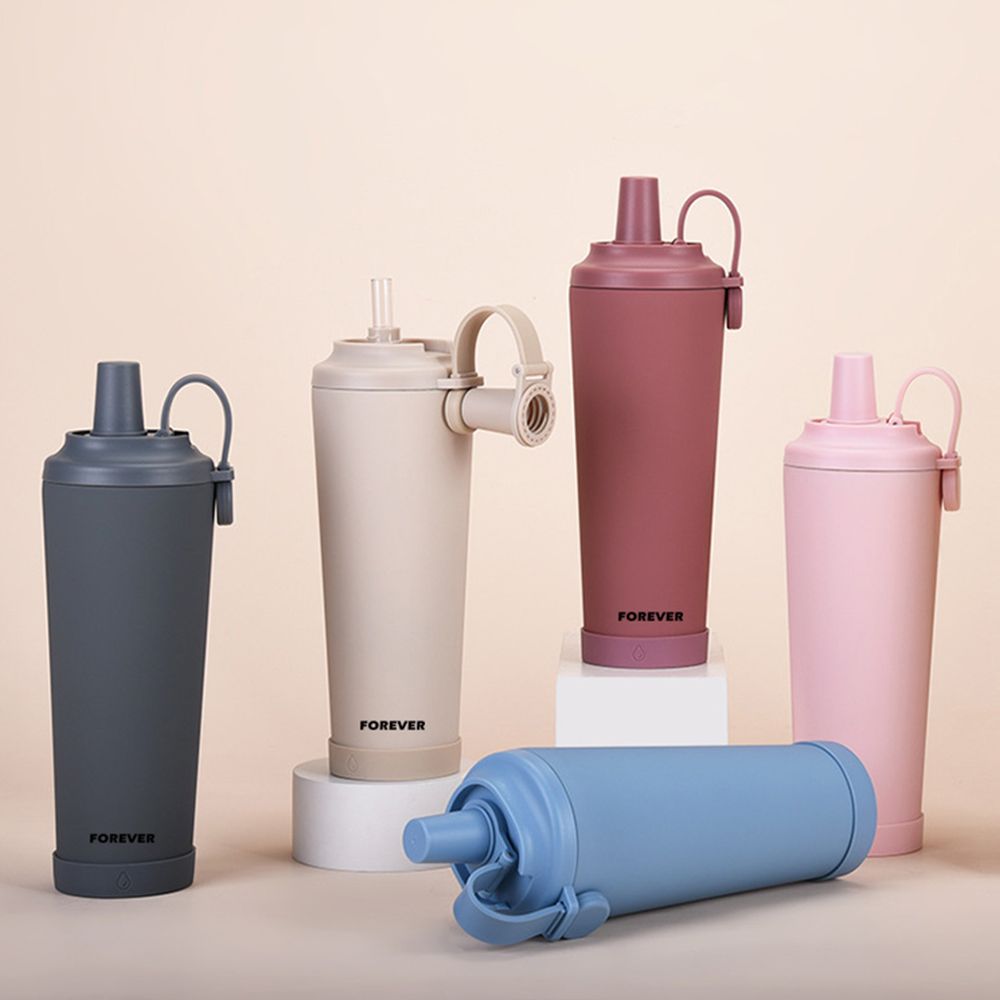 FOREVER 鋒愛華 韓系手提式不鏽鋼陶瓷塗層吸管杯/可吸珍珠/附吸管蓋830ml 5色 - PChome 24h購物