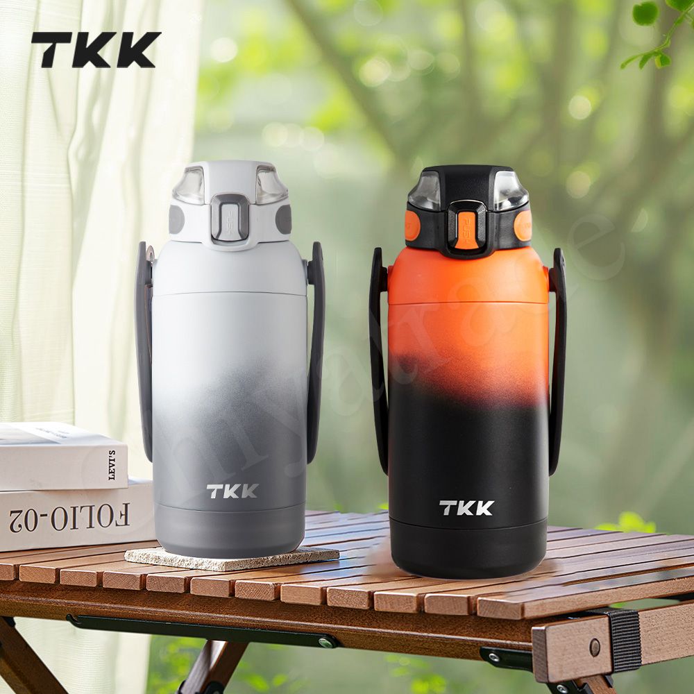 TKK 獵鷹系列316不鏽鋼 手提+背帶 直飲+吸管 大容量保溫杯壺 運動水壺1100ML-任選 - PChome 24h購物