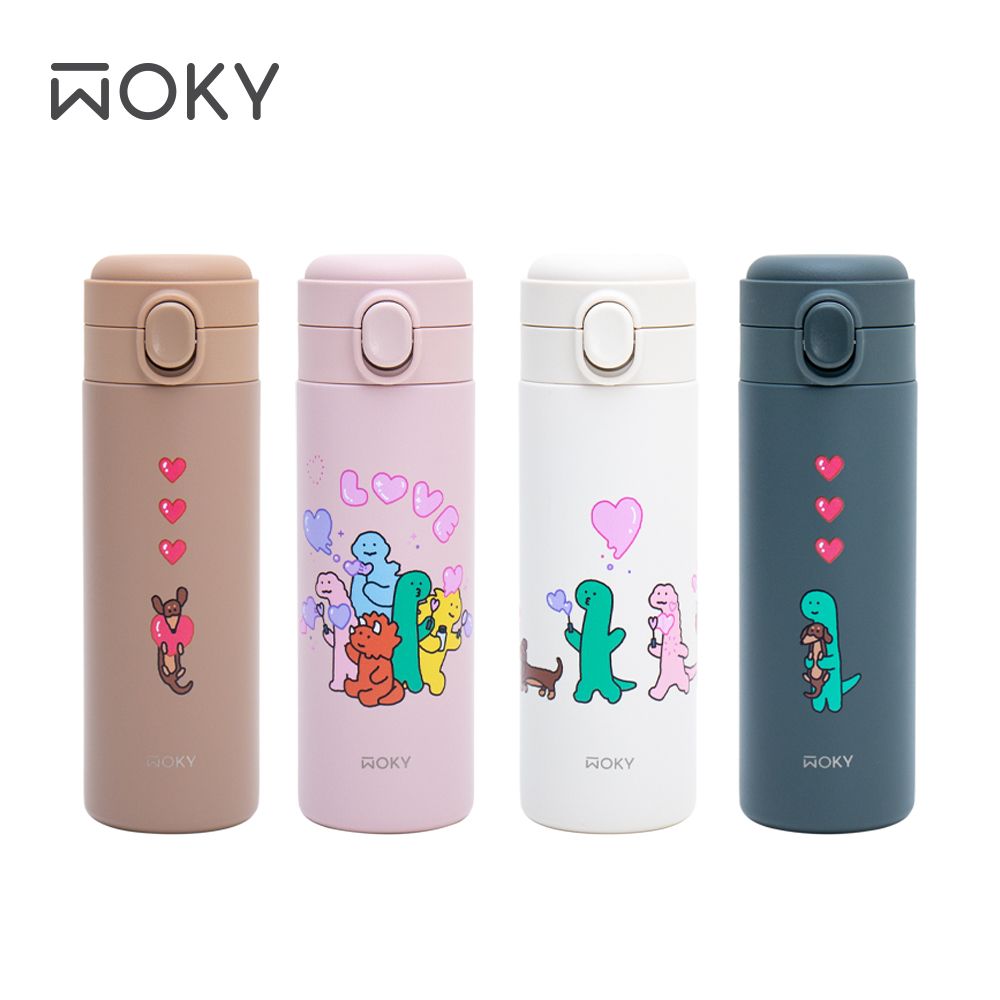 WOKY 沃廚 JOGUMAN 輕芯鈦瓷彈蓋保溫瓶450ml - PChome 24h購物