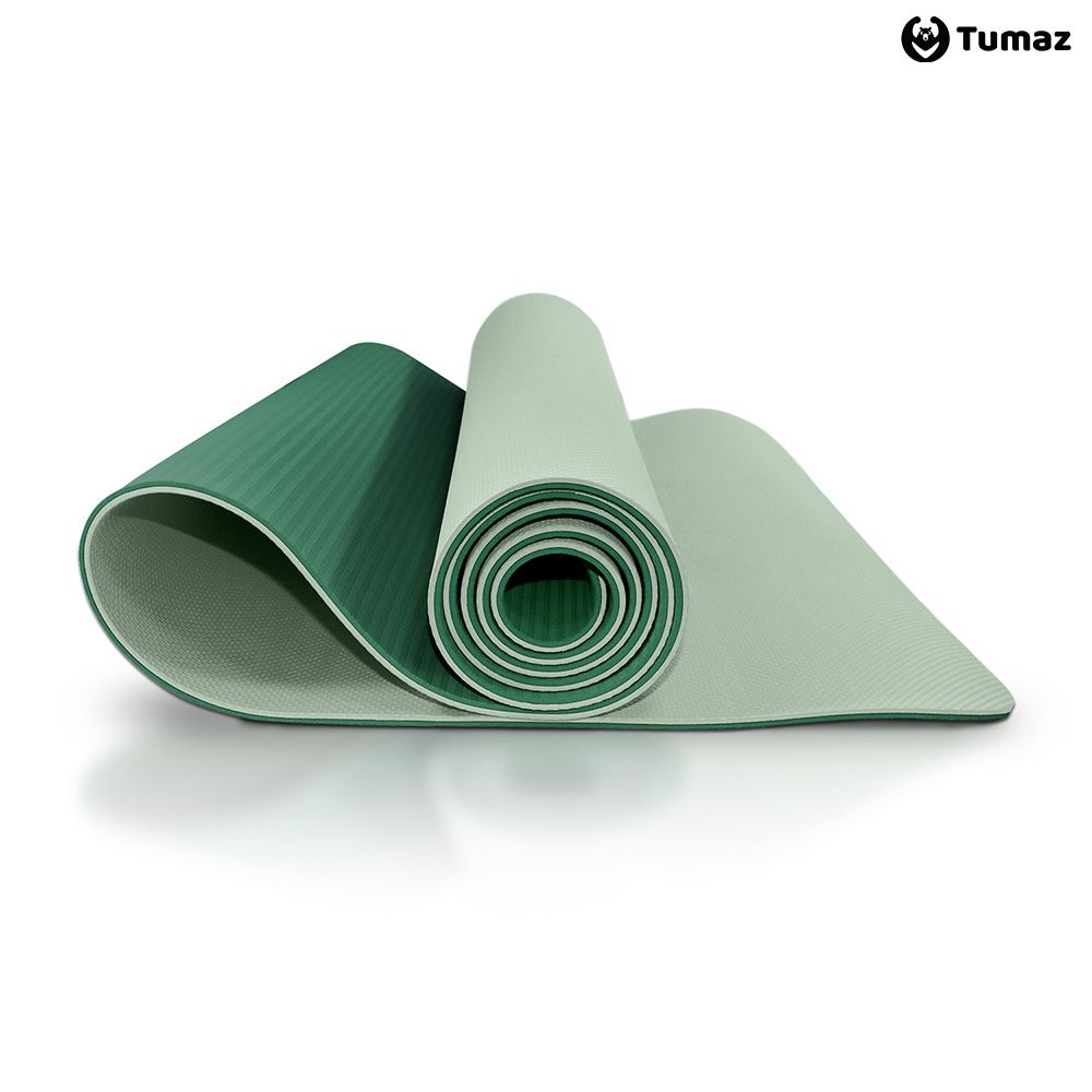 TUMAZ 月熊健身 6mm TPE雙色瑜珈墊-鼠尾草綠 - PChome 24h購物