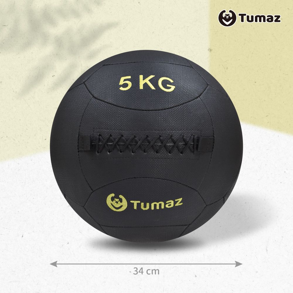 TUMAZ 月熊健身 專業級PVC軟式藥球 5kg 秋黃色 免運/ 2-8KG可選/ 耐用防滑/ 極佳手感 - PChome 24h購物