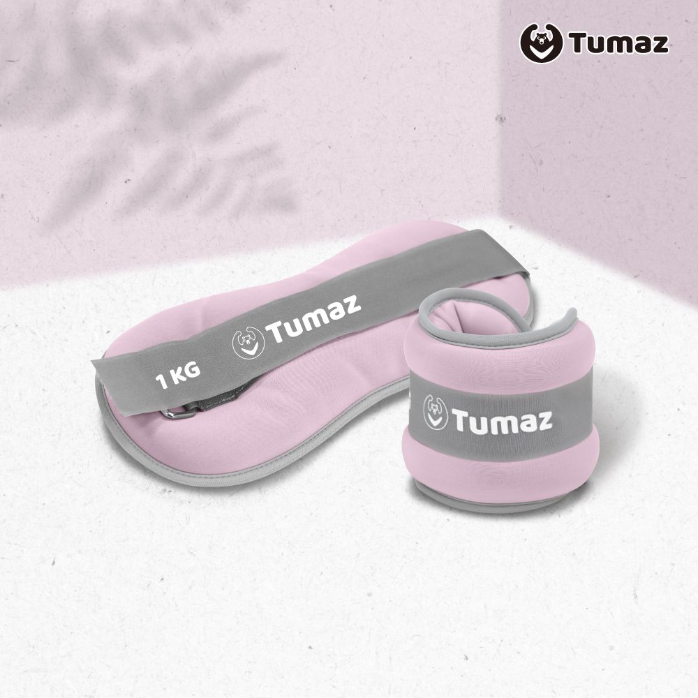 TUMAZ 月熊健身 彈性強力魔鬼氈負重沙袋 小豬粉 1KG(2入共2KG) 免運/復健/訓練 - PChome 24h購物