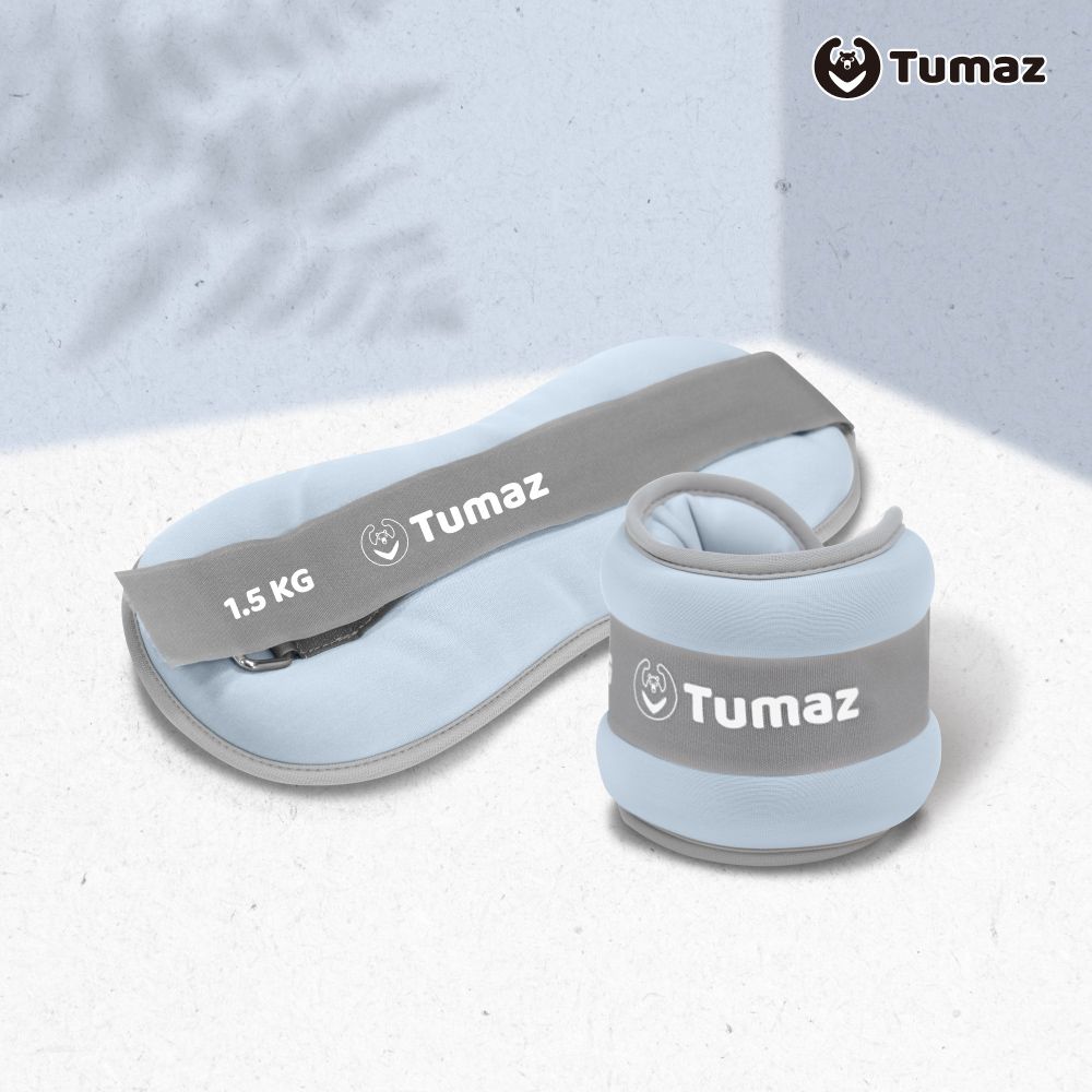 TUMAZ 月熊健身 彈性強力魔鬼氈負重沙袋 企鵝藍 1.5KG(2入) 免運/復健/訓練 - PChome 24h購物