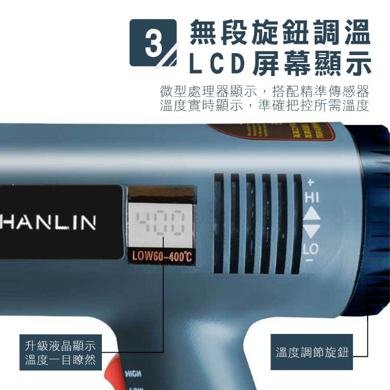 HANLIN -F866C 專業可調控溫恆溫熱風槍 - PChome 24h購物
