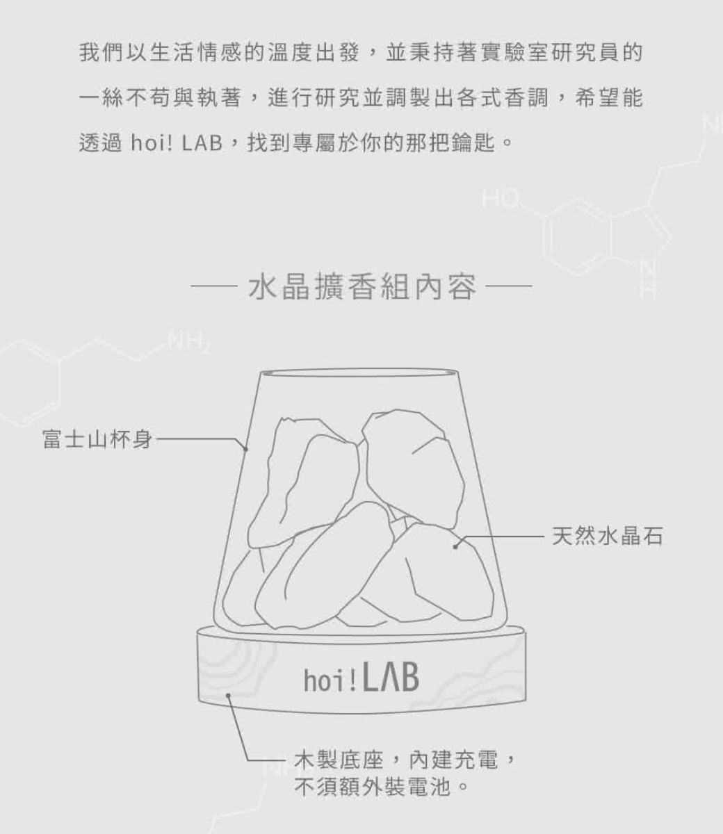 hoi! 好好生活 【hoi!LAB】水晶擴香燈系列-富士篇 居家香氛/辦公室小物/交換禮物 - PChome 24h購物