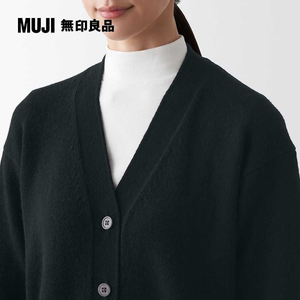 MUJI 無印良品 女羊毛可水洗中密織V領開襟衫(共7色) - PChome 24h購物