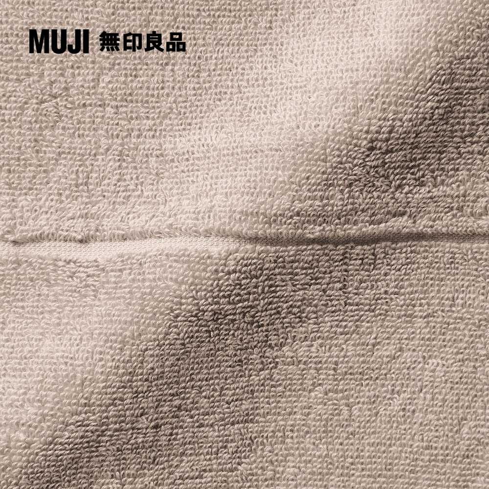 MUJI 無印良品 棉圈絨雙線織浴巾/可吊掛/粉米色【成品尺寸】70*140 cm - PChome 24h購物
