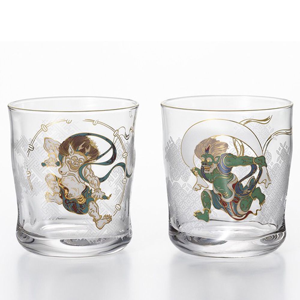 ADERIA 日本製 石塚硝子 風神雷神酒杯2入禮盒組 300ml(酒杯水杯) - PChome 24h購物