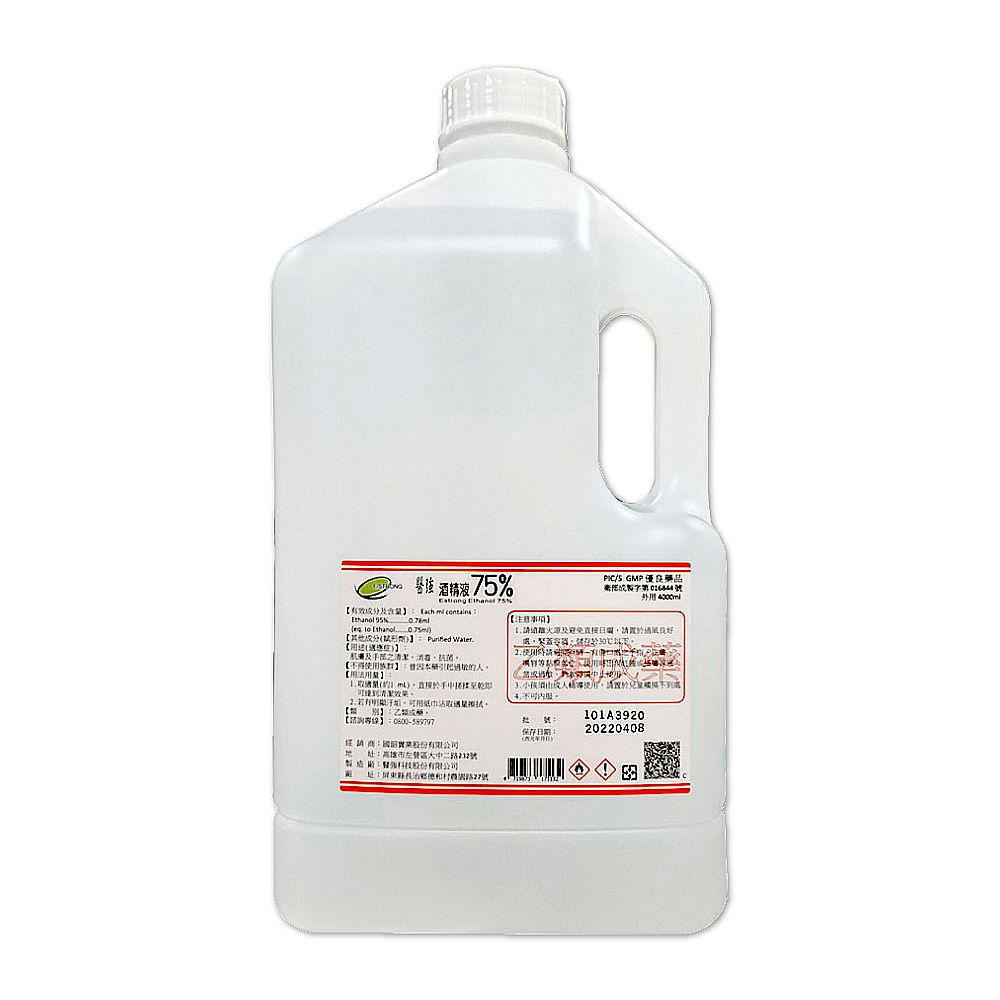 醫強 75％ 酒精液 4000ml/瓶 - PChome 24h購物