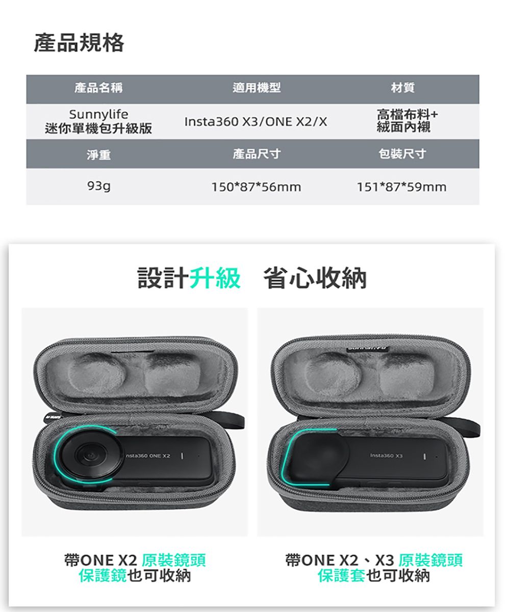 Sunnylife Insta360 X3/ONE X2 升級版單機包 - PChome 24h購物