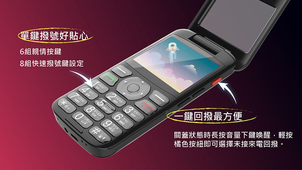 HYUNDAI 現代 鏡面透視螢幕4G摺疊手機 - PChome 24h購物