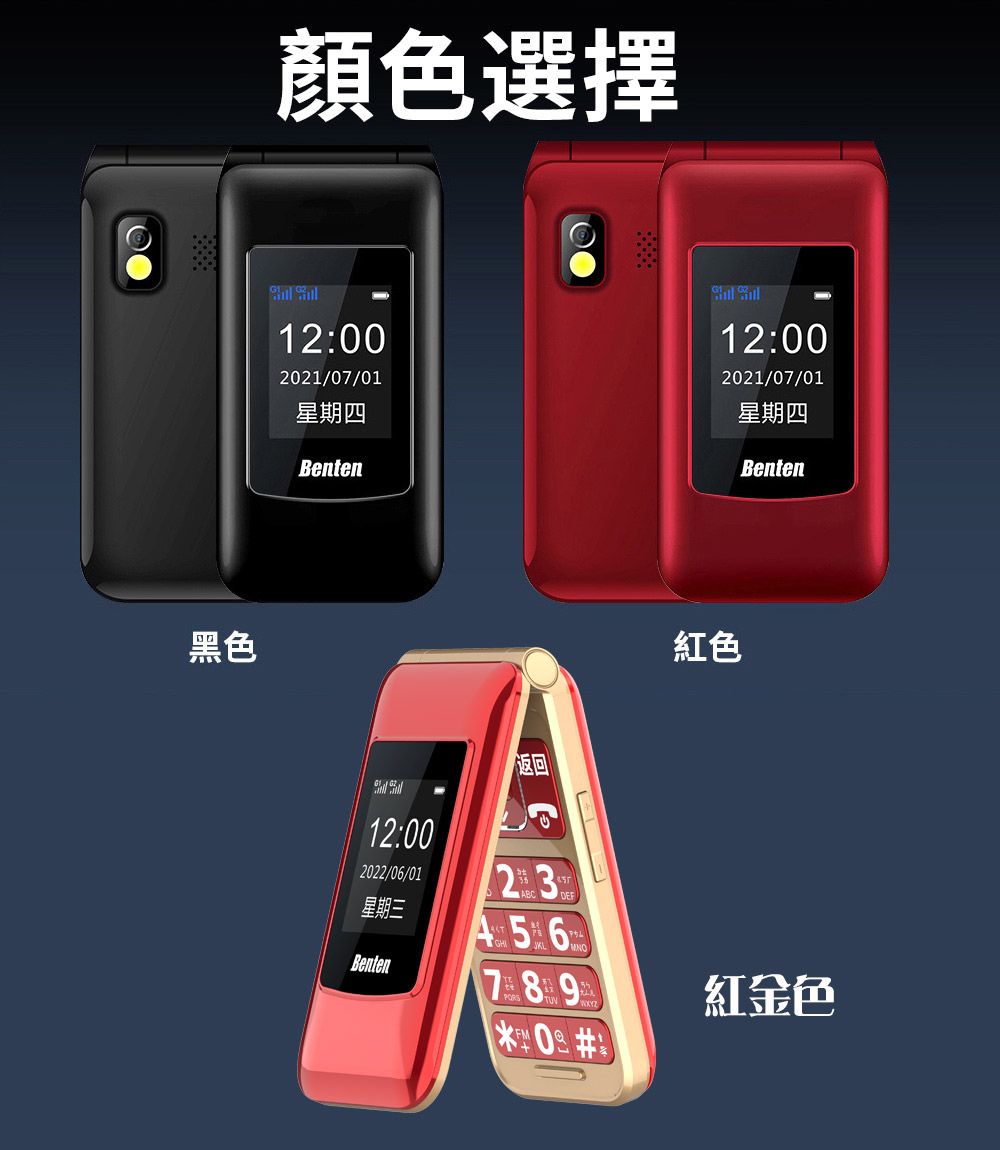 Benten 奔騰 F60 Plus 雙螢幕4g折疊手機 Pchome 24h購物