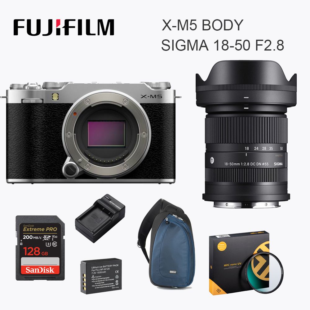 FUJIFILM 富士 X-M5 SIGMA套裝KIT組 公司貨 銀色 - PChome 24h購物