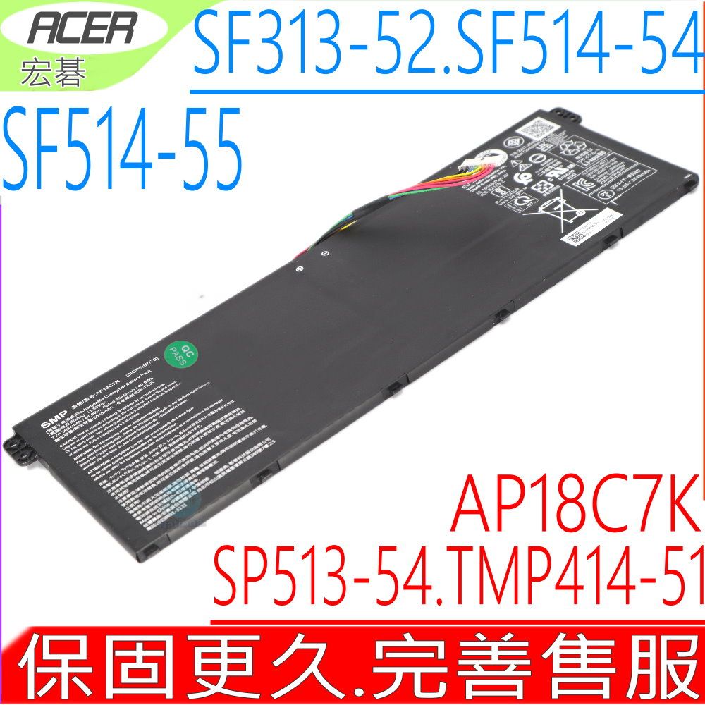ACER 宏碁 AP18C7K 電池 Spin SP513-54N CP514-1H CP514-wh Swift SF514-55TW3 SF514-54T SF514-54GT ...