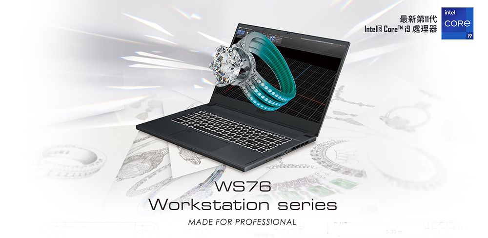 MSI 微星 【護眼桌燈組】Workstation WS76 17.3吋 繪圖筆電黑色(i9-11900H/32GB/2TB/RTX A3000-6G/WIN10PRO/11UK-450TW ...