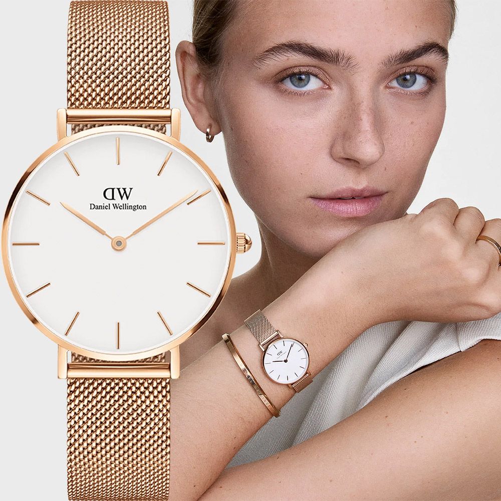 Daniel Wellington DW Petite Melrose 經典極簡美學米蘭帶手錶 女錶-36mm/玫瑰金框 DW00100305 - PChome 24h購物