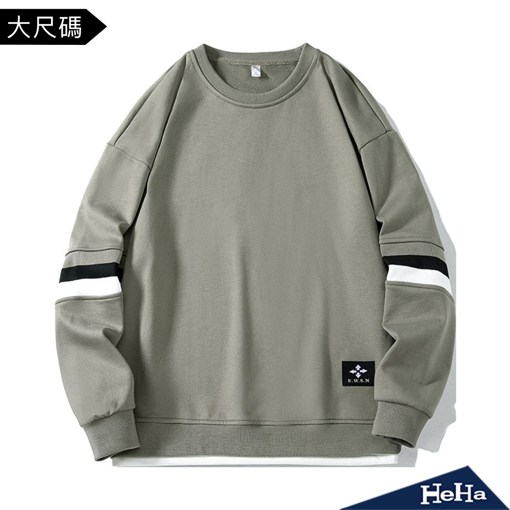 HeHa 大碼袖線條長袖上衣 三色 - PChome 24h購物