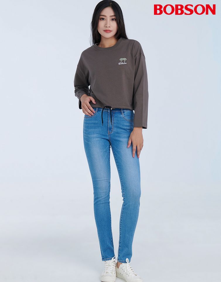 BOBSON 女款AI體控窄管褲 (8258-58) - PChome 24h購物