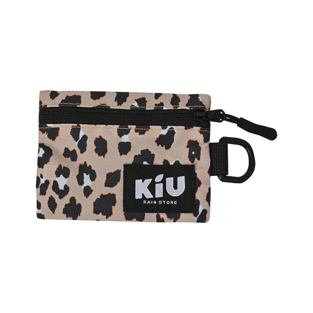 KiU 日本KIU 283-511 奶茶豹紋 戶外活動必備~快速取物透明窗, D型環, 防水卡包/零錢包 - PChome 24h購物