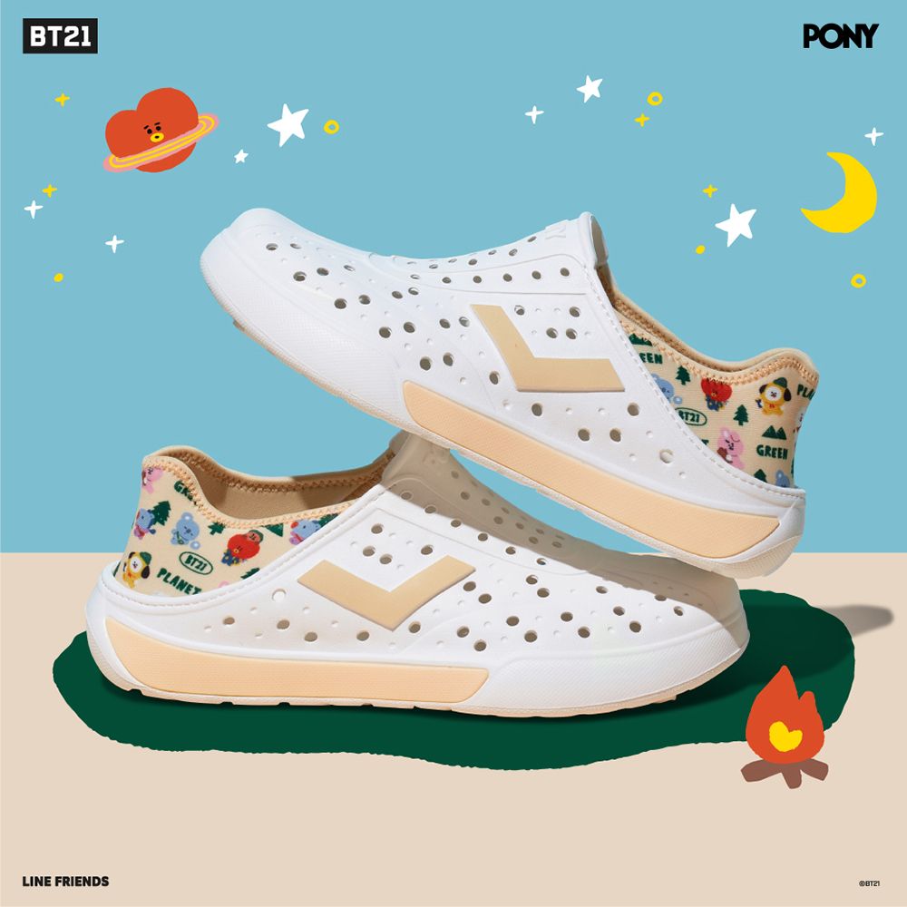 PONY BT21特別款 女 防水 拖鞋 洞洞鞋 雨鞋 水鞋 露營生活- 森林米( ENJOY) - PChome 24h購物