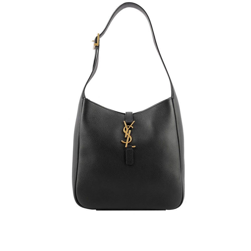 YSL 聖羅蘭 LE 5 A 7 Hobo 小牛皮小款肩背包(黑色) - PChome 24h購物