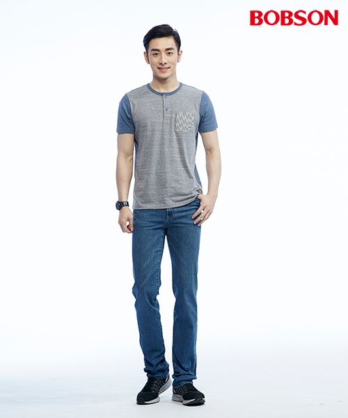 BOBSON 男款短袖雙拼色上衣(26022-83) - PChome 24h購物