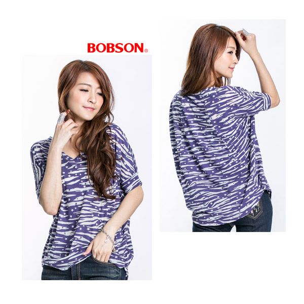 BOBSON 女款短袖燒花布上衣(23104-63) - PChome 24h購物