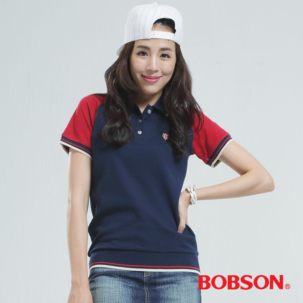 BOBSON 女款短袖配色POLO上衣(25093-53) - PChome 24h購物