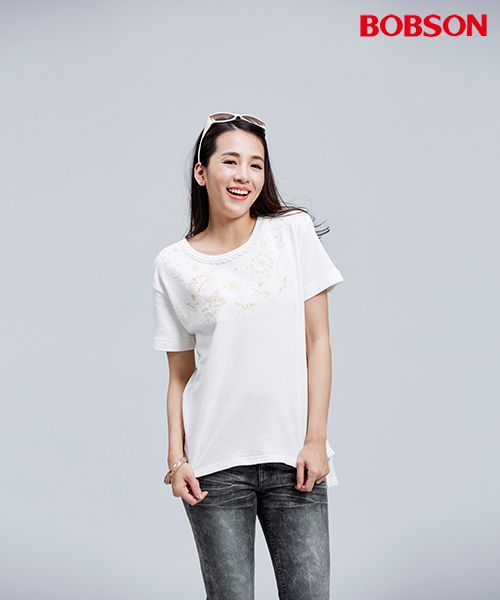 BOBSON 女款短袖刺繡上衣(26082-81) - PChome 24h購物