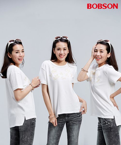 BOBSON 女款短袖刺繡上衣(26082-81) - PChome 24h購物