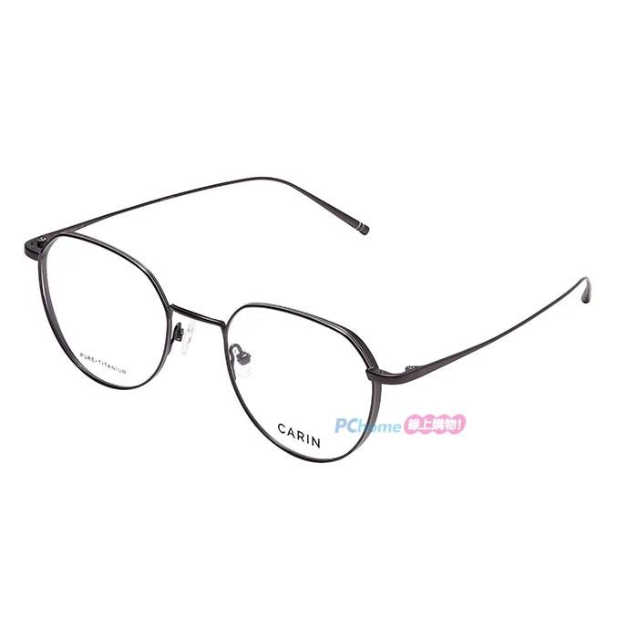 CARIN 鈦金屬 光學眼鏡鏡框 GUS P C1 橢圓框眼鏡 霧面深灰 52mm - PChome 24h購物